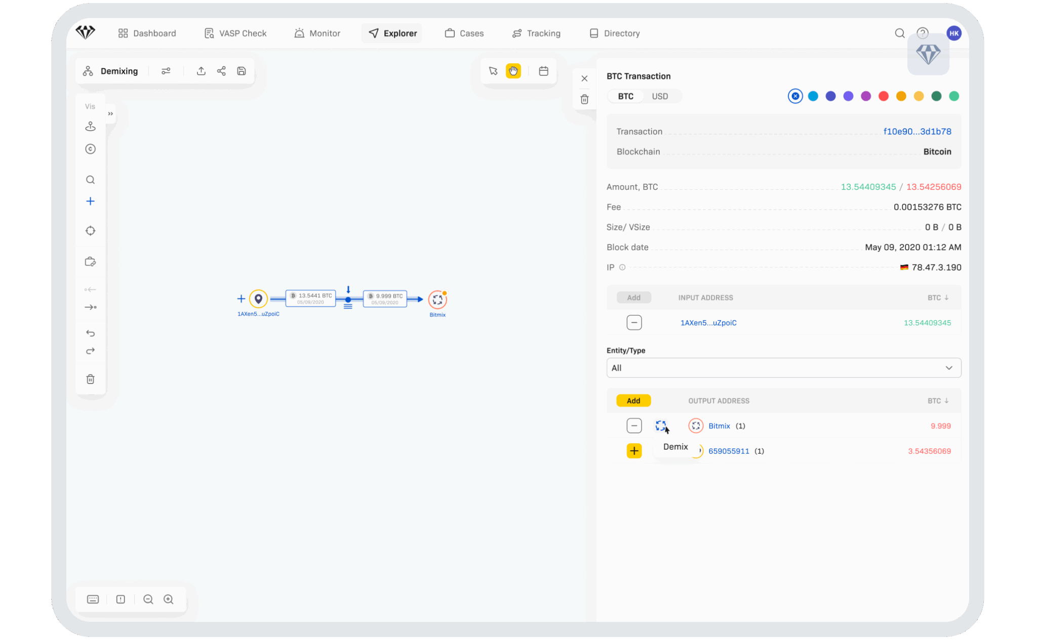 Automated Demixing: A New Way to Break Down Mixed Transactions